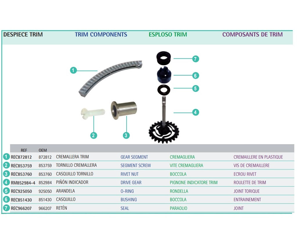 Recmar® Gear Segment sealing ring Volvo Penta 966207 - Price: €2,90