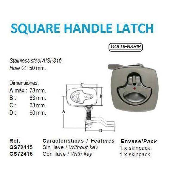 RING LATCH SQ. TYPE NO LOCK - Price: €60,00