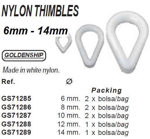 NYLON THIMBLES 8MM (2) - Price: €1,00